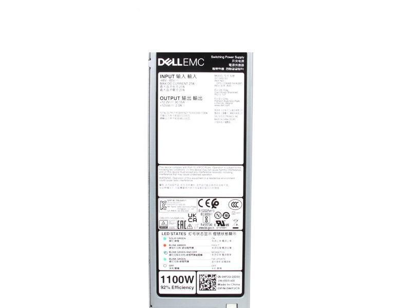 Dell DPS-1100AB-14 1100W DC Power Supply for T550/R750