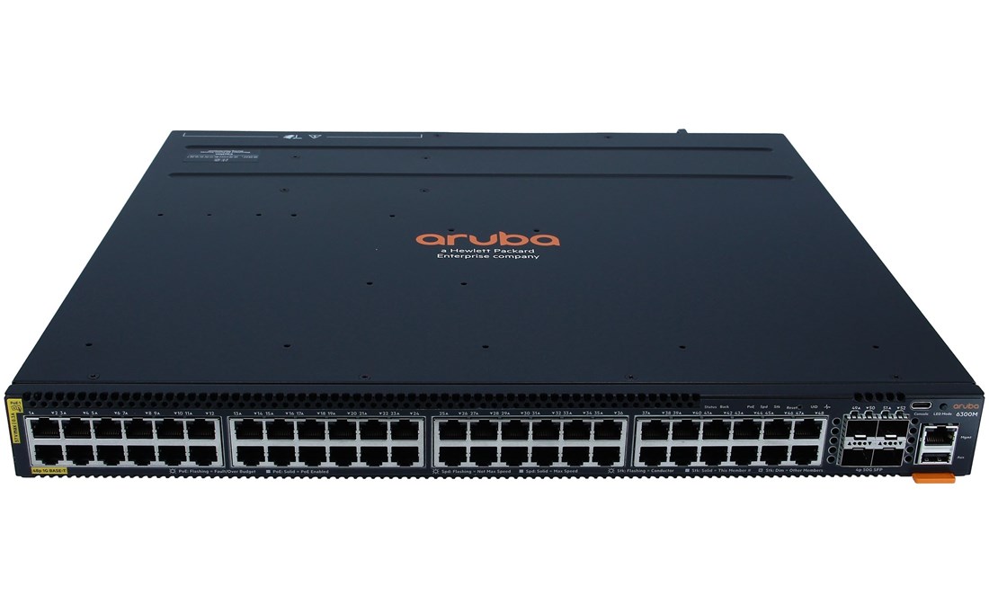 HPE Aruba JL661A 6300M 48-Port 1GbE Class 4 PoE and 4-Port SFP56 Switch REF