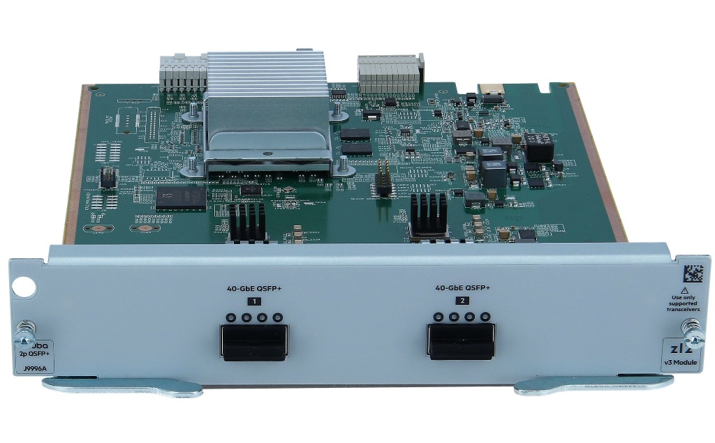 HPE J9996A Aruba 2-Port 40GbE Qsfp+ V3 Zl2 Module REF