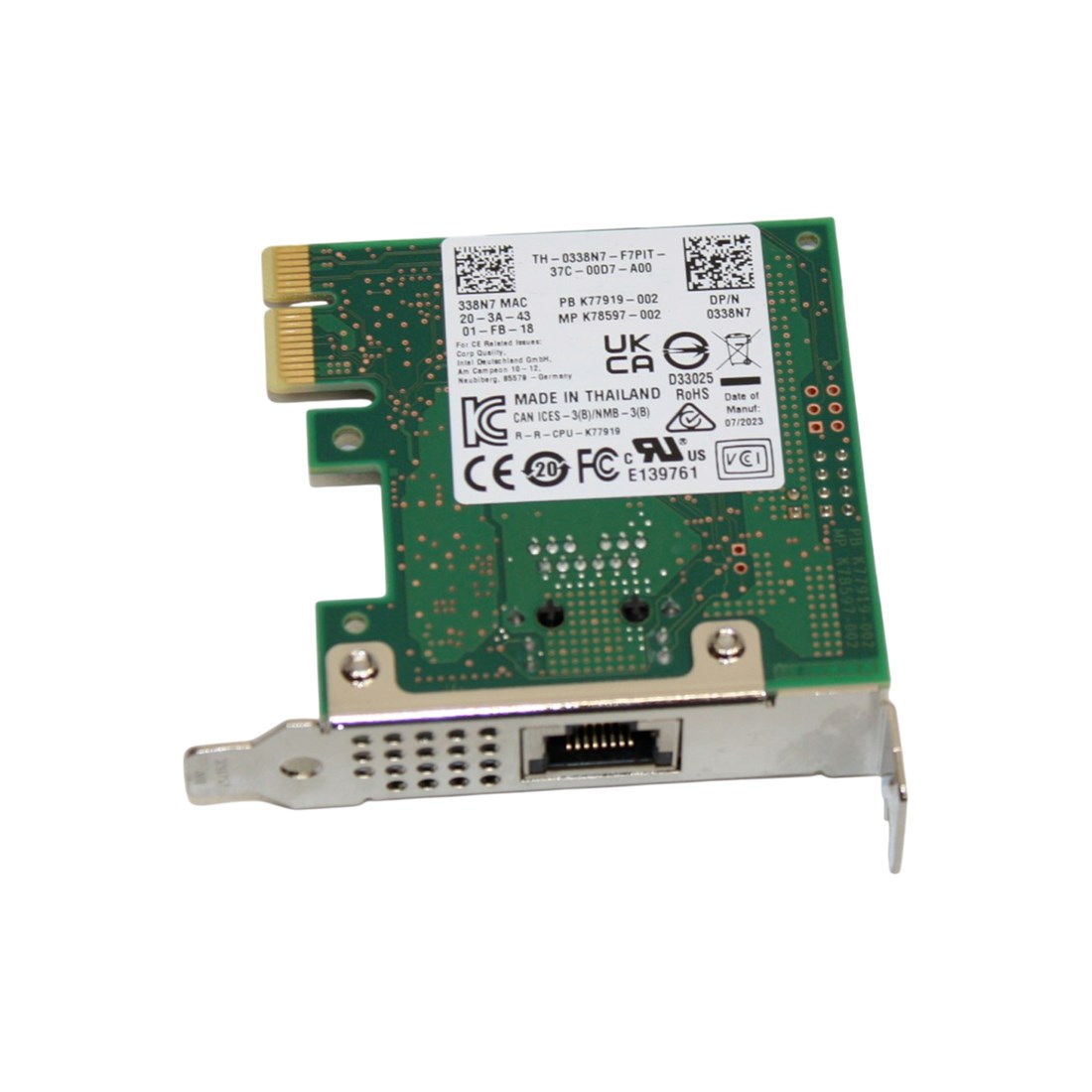 Dell OXDX9 Intel I226-T1 1-Port 2.5GB Ethernet Network Adapter