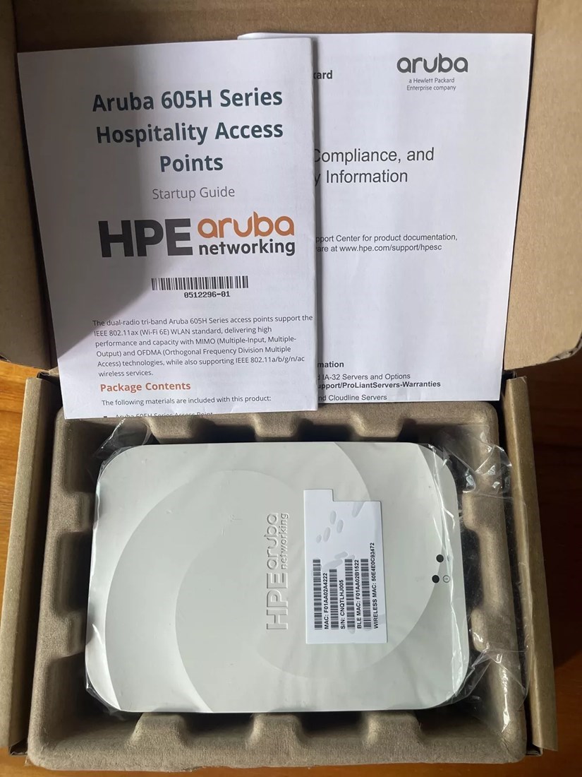 HPE AP-605H Aruba Networking AP-605H (US) Hospitality ZigBee, Bluetooth ...