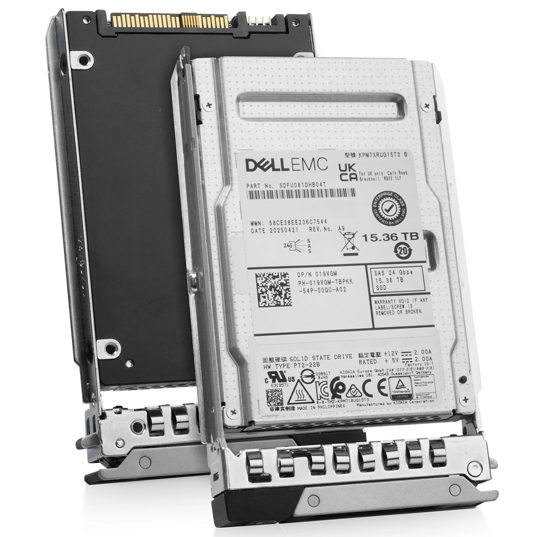 Dell 019VGM 15.36TB SAS 24Gbps Read-Intensive 1DWPD 2.5Inch Hot-Plug SSD